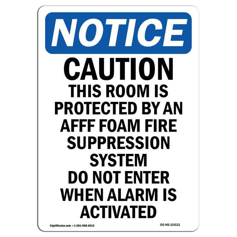 SignMission Caution This Room Is Protected Sign | Wayfair