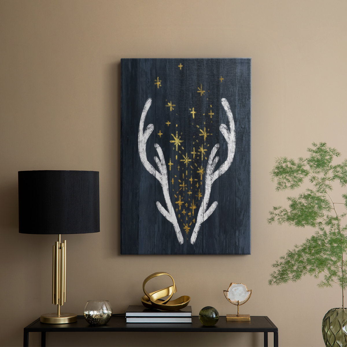 Red Barrel Studio® Antlers & Magic -Custom Wrapped Gallery Cavas | Wayfair