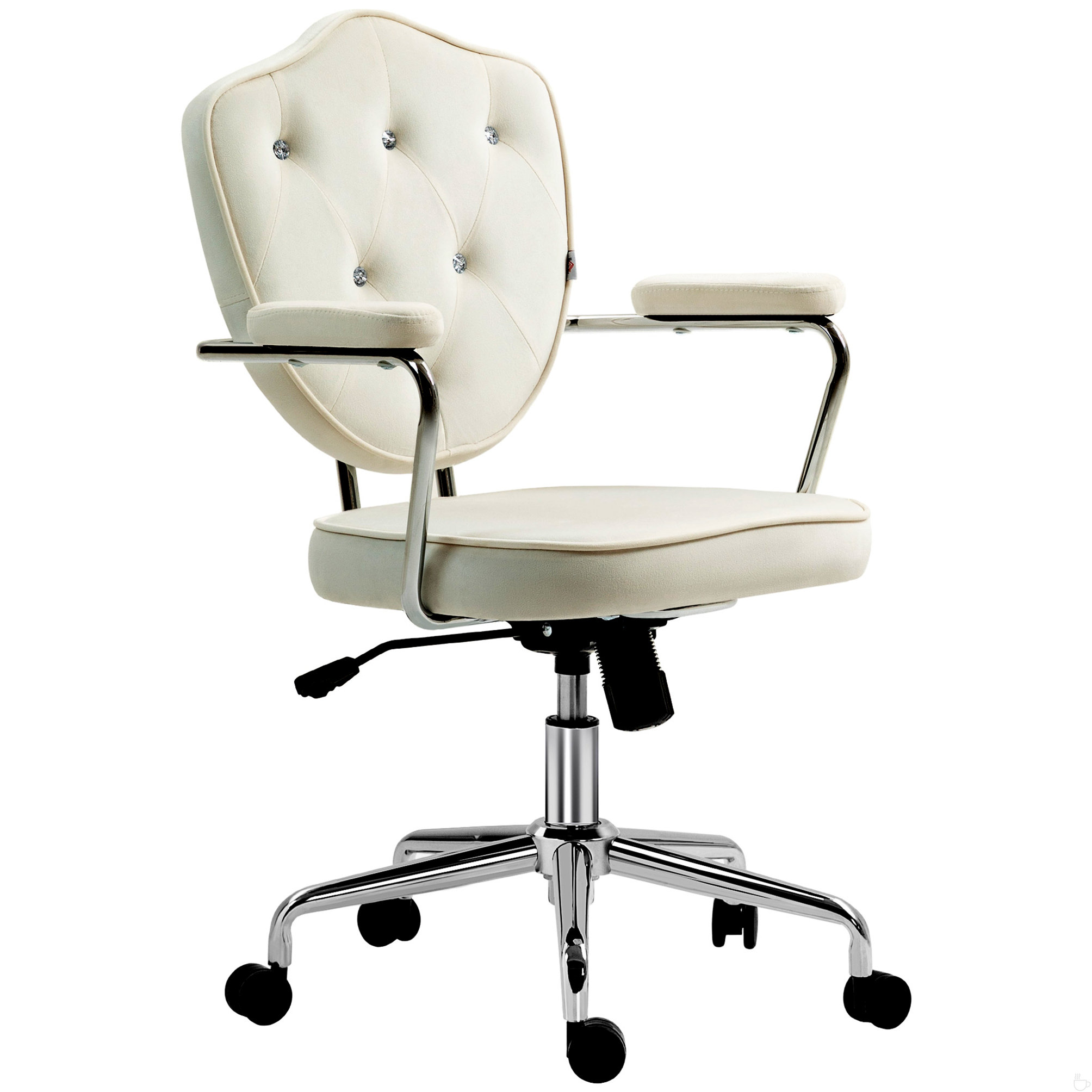 Inbox Zero Home Office Chair, Computer Desk Chair With Button Tufted ...