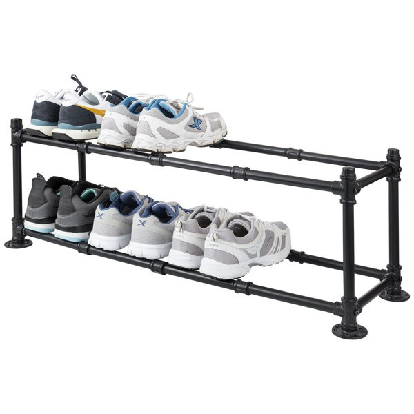 Williston Forge 8 Pair Metal Pipe Shoe Rack | Wayfair