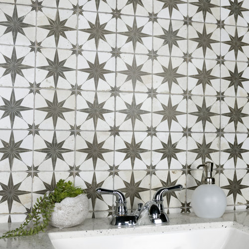 Merola Tile Harmonia 13" x 13" Ceramic Patterned Wall & Floor Tile ...