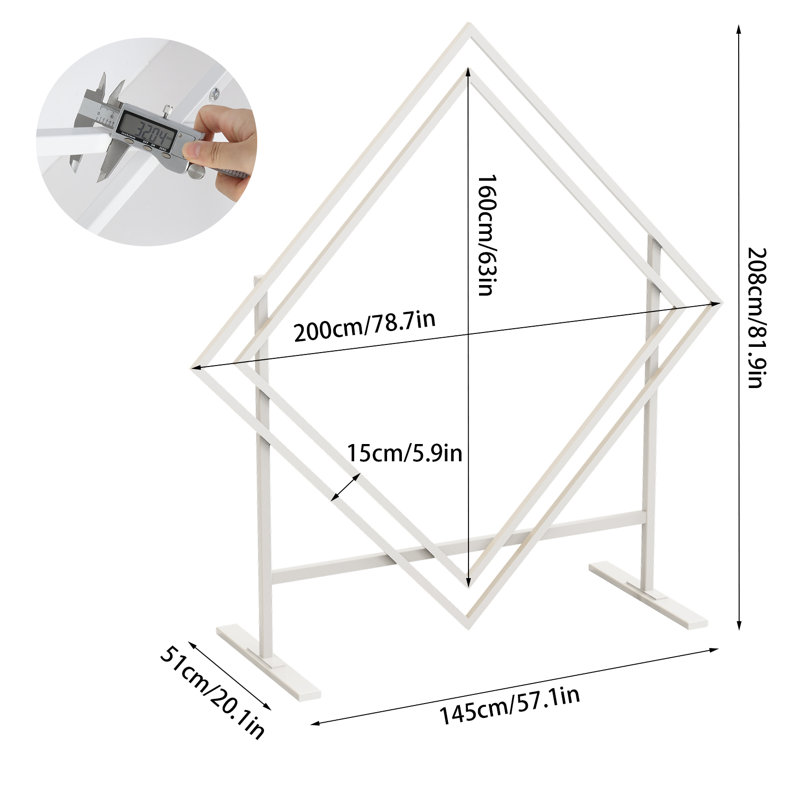 LUVODI Metal Wedding Square Geometric Backdrop Stand & Reviews | Wayfair