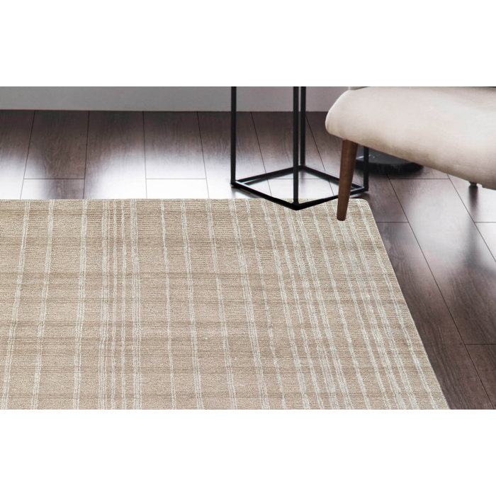Beachwood Hand Tufted Wool Taupe Rug & Reviews | Birch Lane