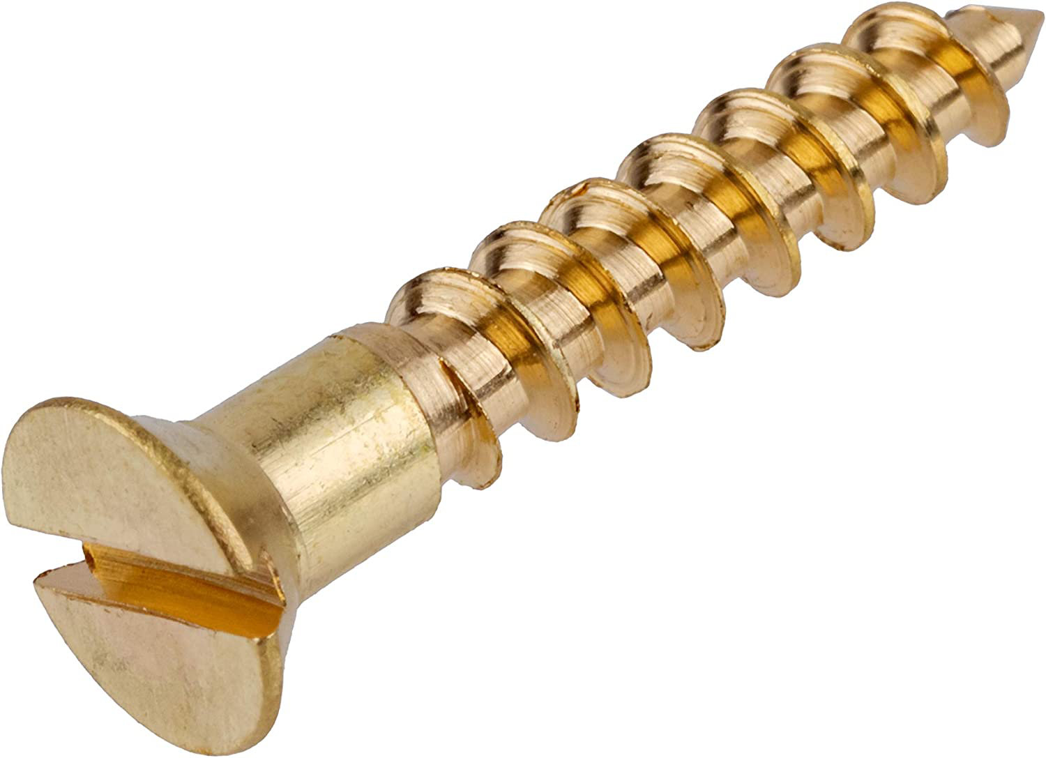 UNIQANTIQ HARDWARE SUPPLY Solid Brass Flat Countersunk Head Slot Drive ...