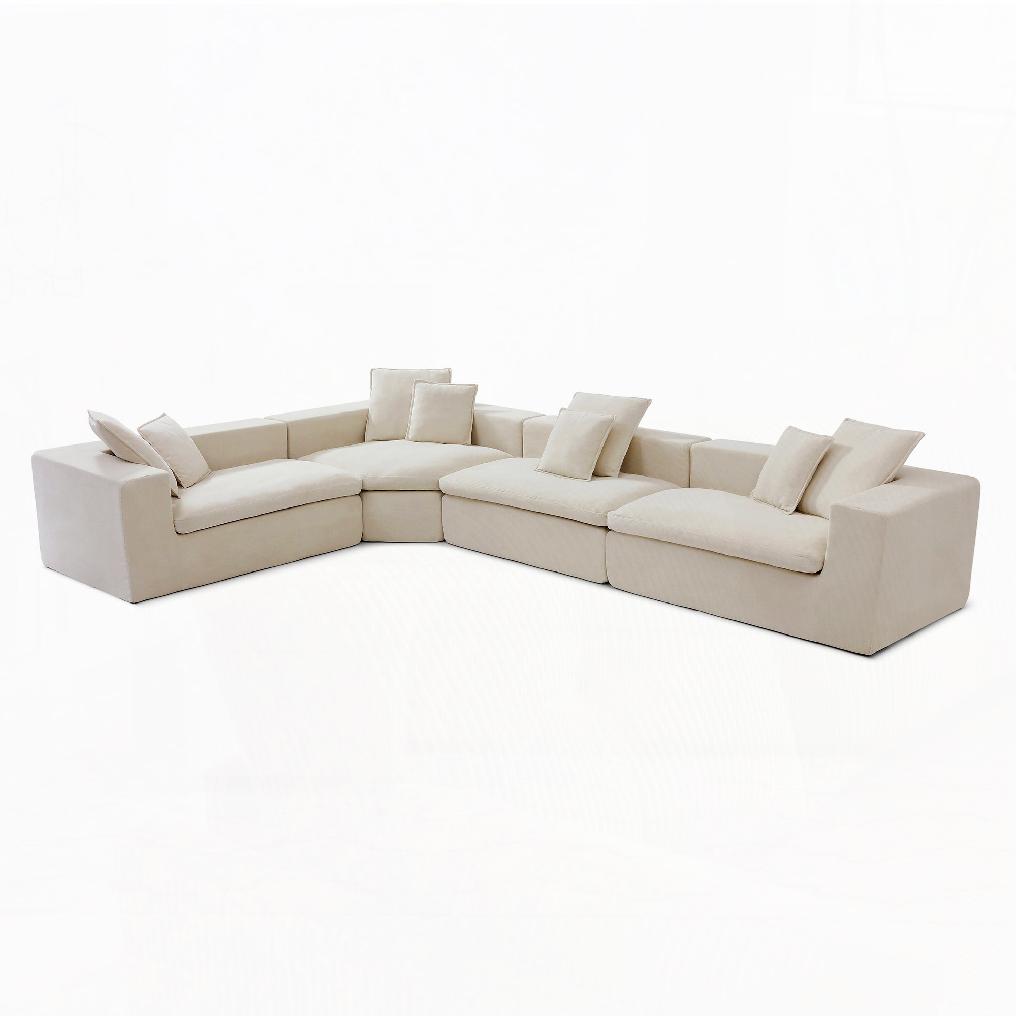 Latitude Run® 149" Cloud Sectional Couch with L-Shape Chaise,Modern ...