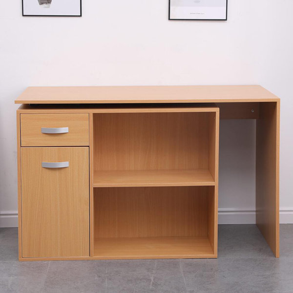 17 Stories Kayvin 120Cm WL-Shape Writting Desk with Cabinet | Wayfair.co.uk