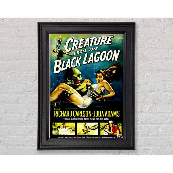 Happy Larry Creature From The Black Lagoon Framed Print | Wayfair.co.uk