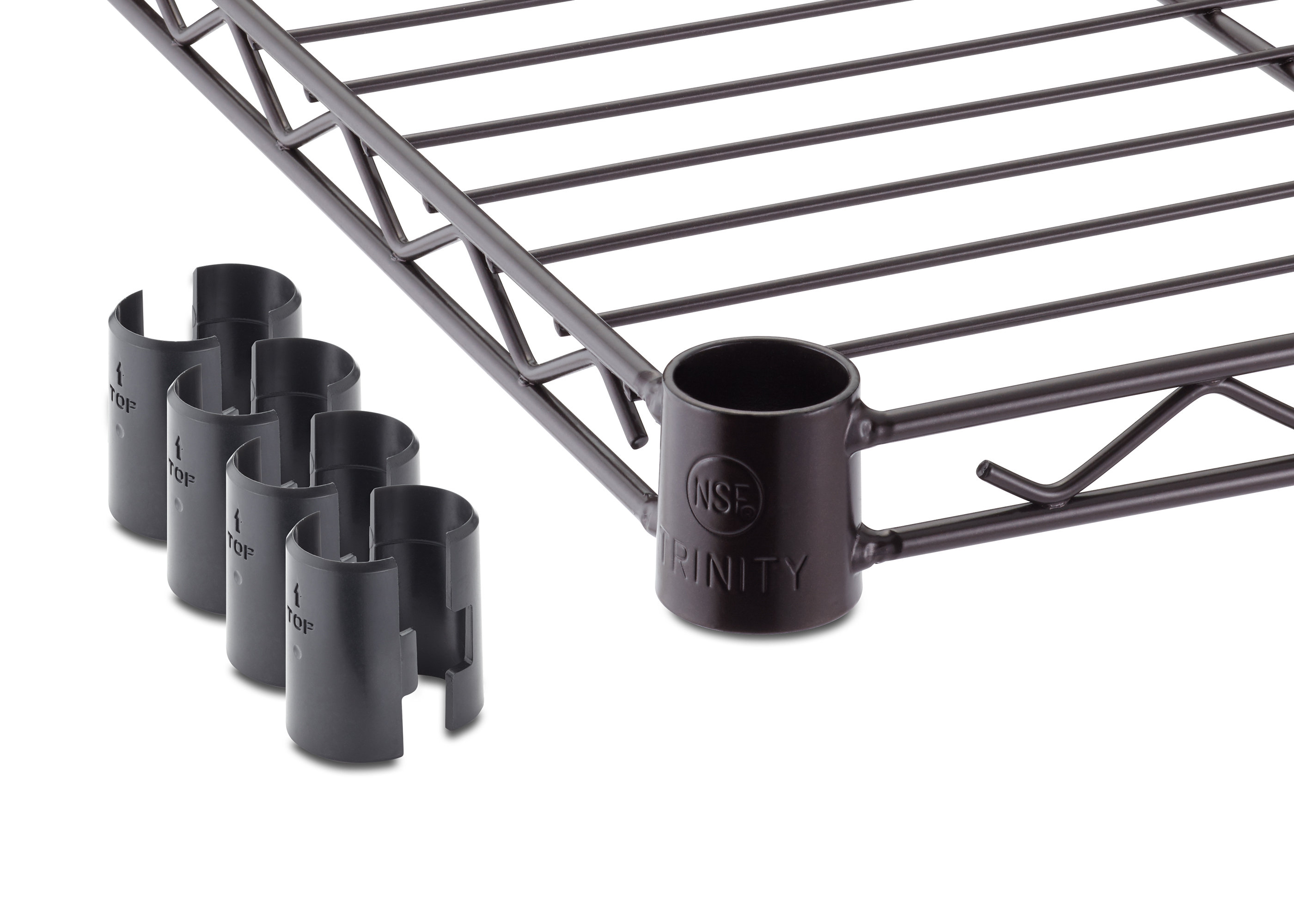 TRINITY 36 in. W x 14 in. D Individual NSF Dark Bronze Steel Wire Shelf ...