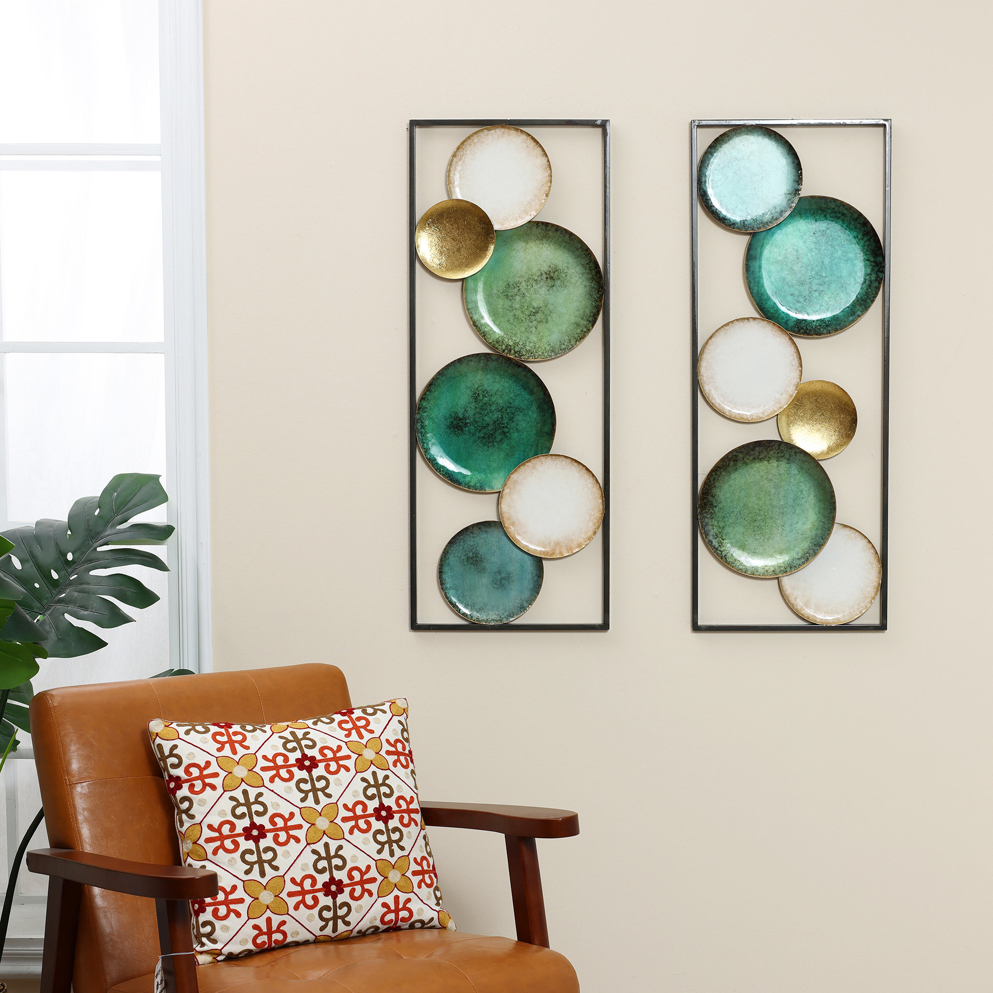 Mercer41 Handmade Coastal Abstract Wall Decor Set on Metal & Reviews ...