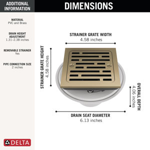 Delta Tile-In Shower Drain & Reviews | Wayfair
