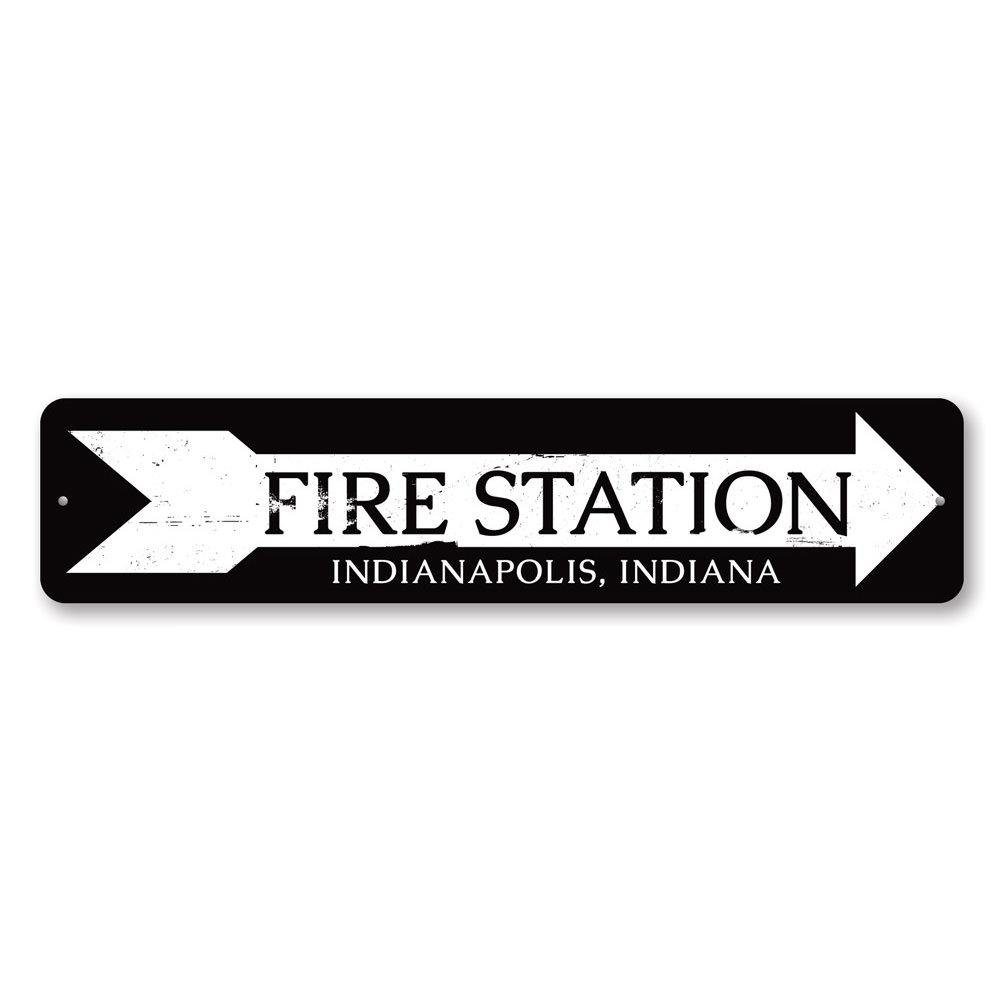 Lizton Sign Shop, Inc Fire Station Arrow Aluminum Sign | Wayfair