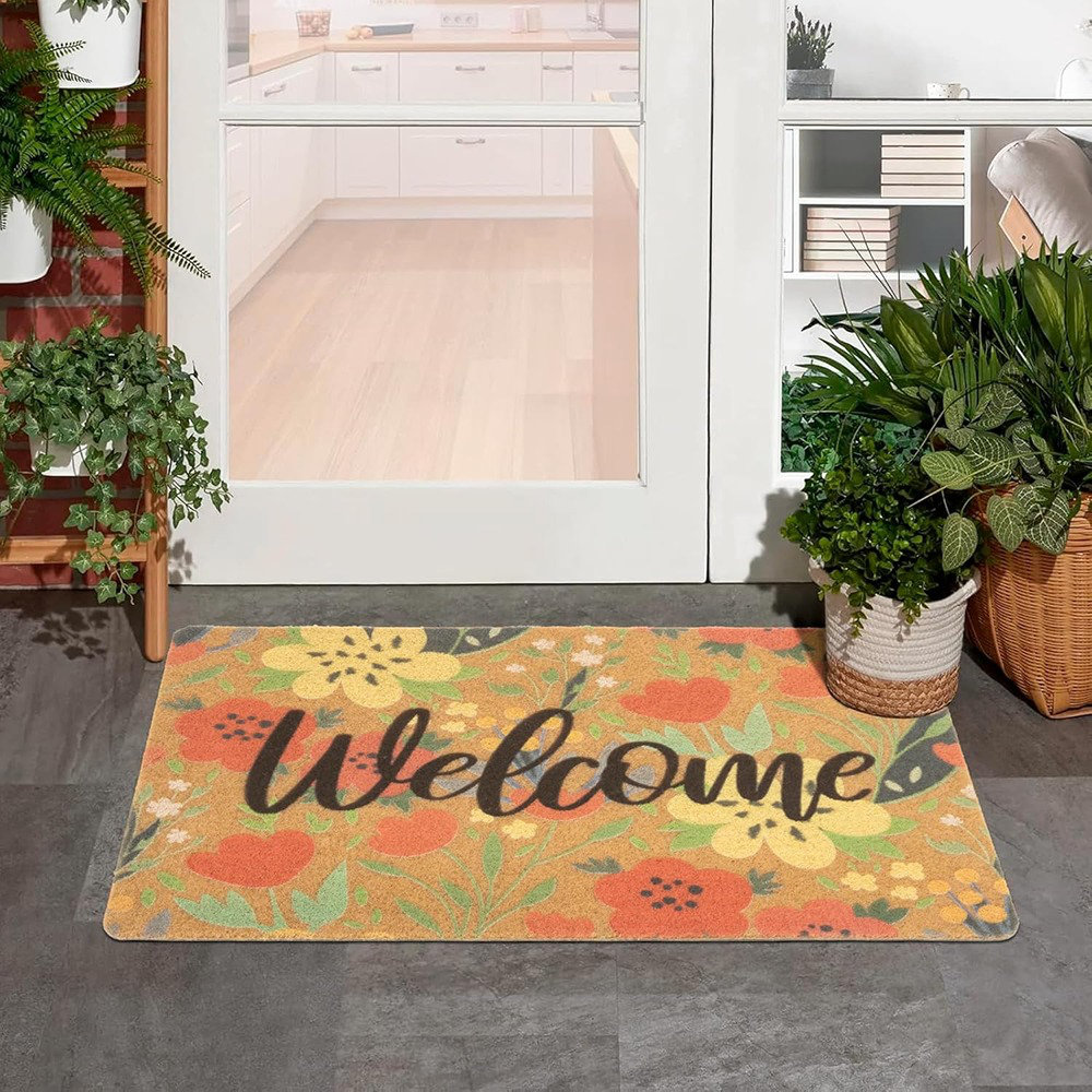 Lark Manor™ Spring Welcome Door-Mats Floral Entrance Doormats ...