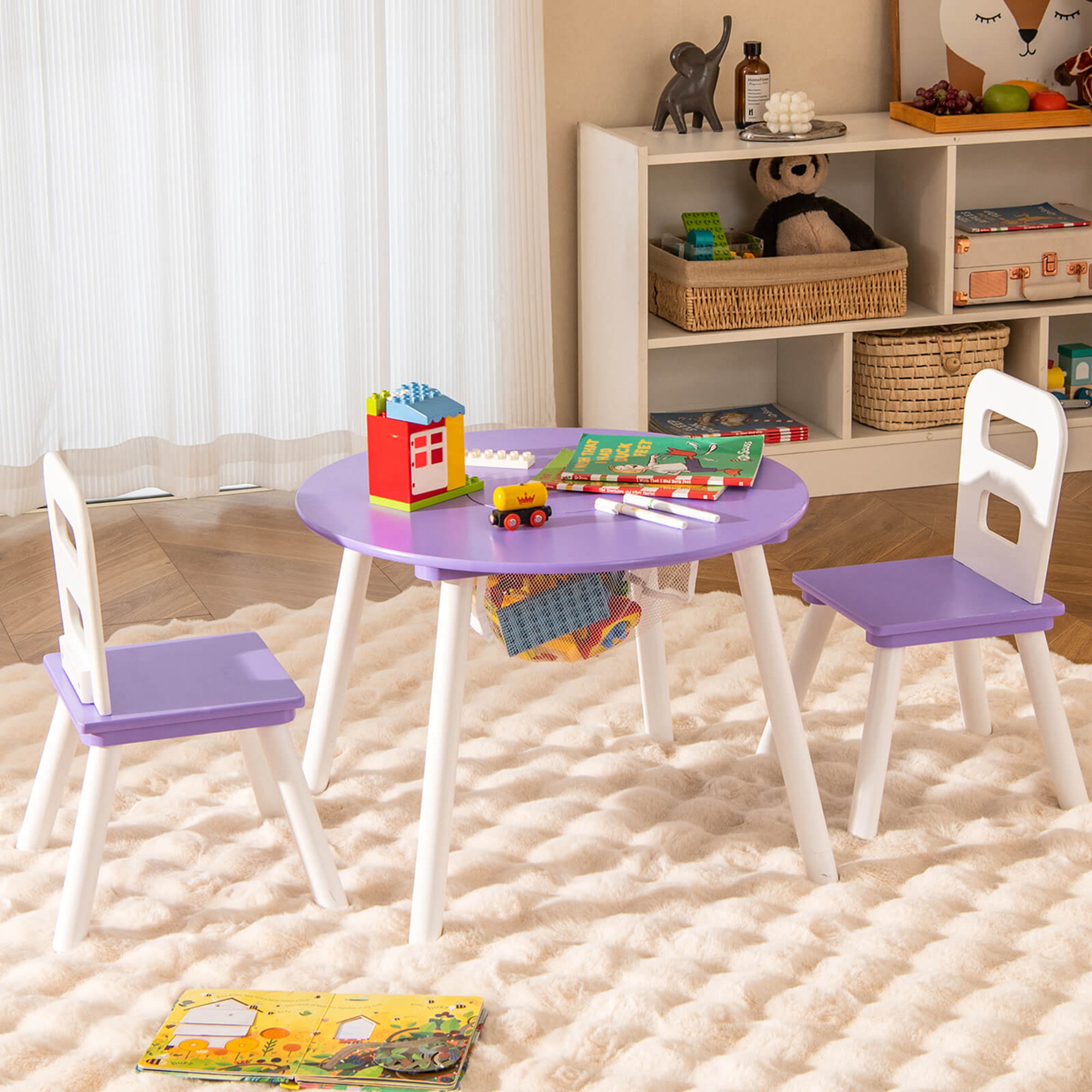 Zoomie Kids Kupar Kids Round Play Table and Chair Set & Reviews | Wayfair