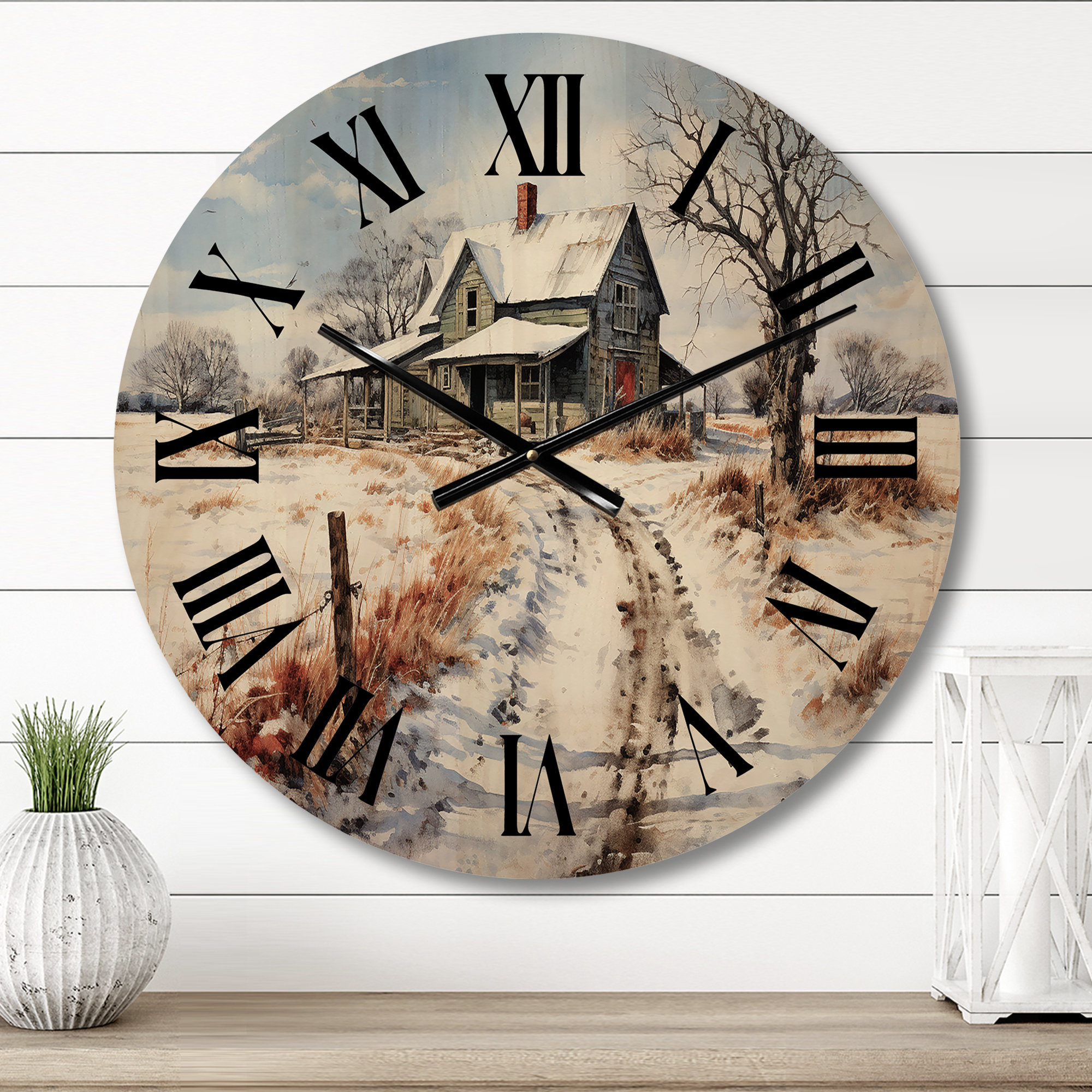East Urban Home Antoinne Solid Wood Wall Clock - Wayfair Canada