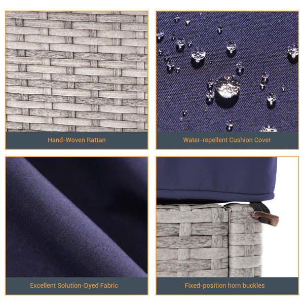 Wade Logan® Bridgetta Outdoor Wicker Chaise Lounge | Wayfair