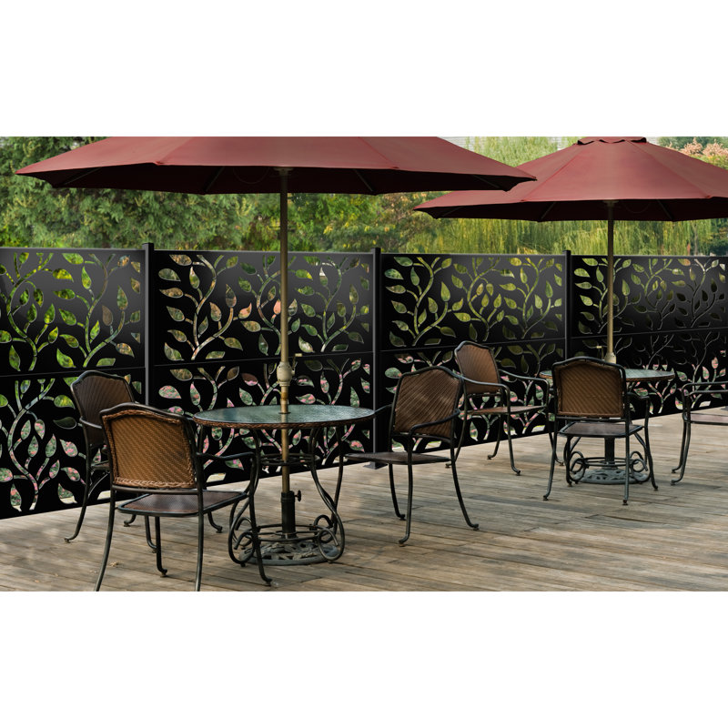 OUTDECO Galvanized Powder Coated Steel Leaf Decorative Panel | Wayfair