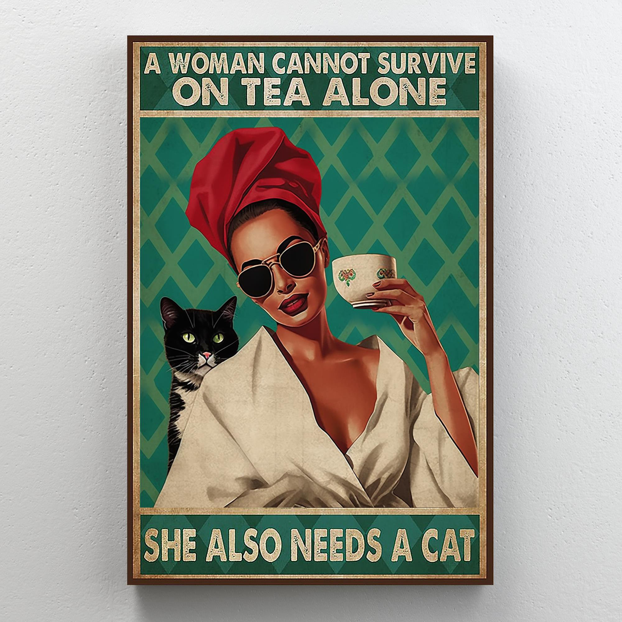 Trinx A Woman Cannot Survive On Tea Alone - 1 Piece Rect A Woman Cannot ...