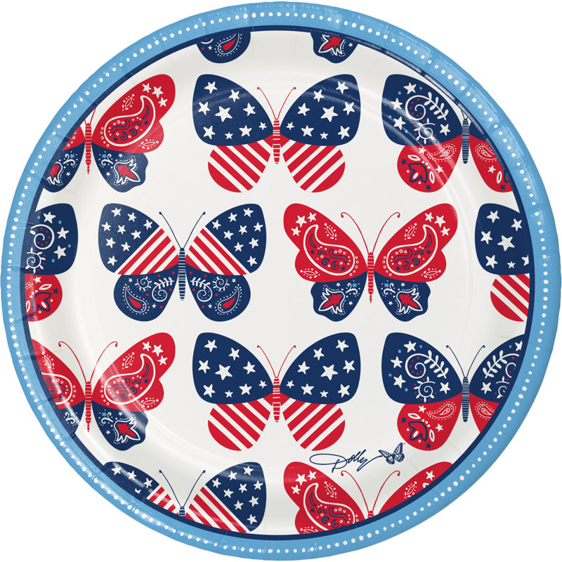 Creative Converting Dolly Parton Patriotic Butterflies Tableware Set ...