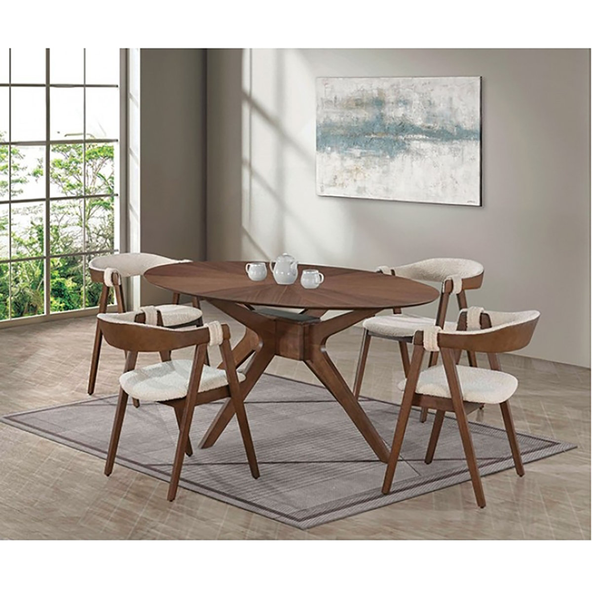 Andrew Home Studio Harstie 5-pcs Dining Table Set | Wayfair