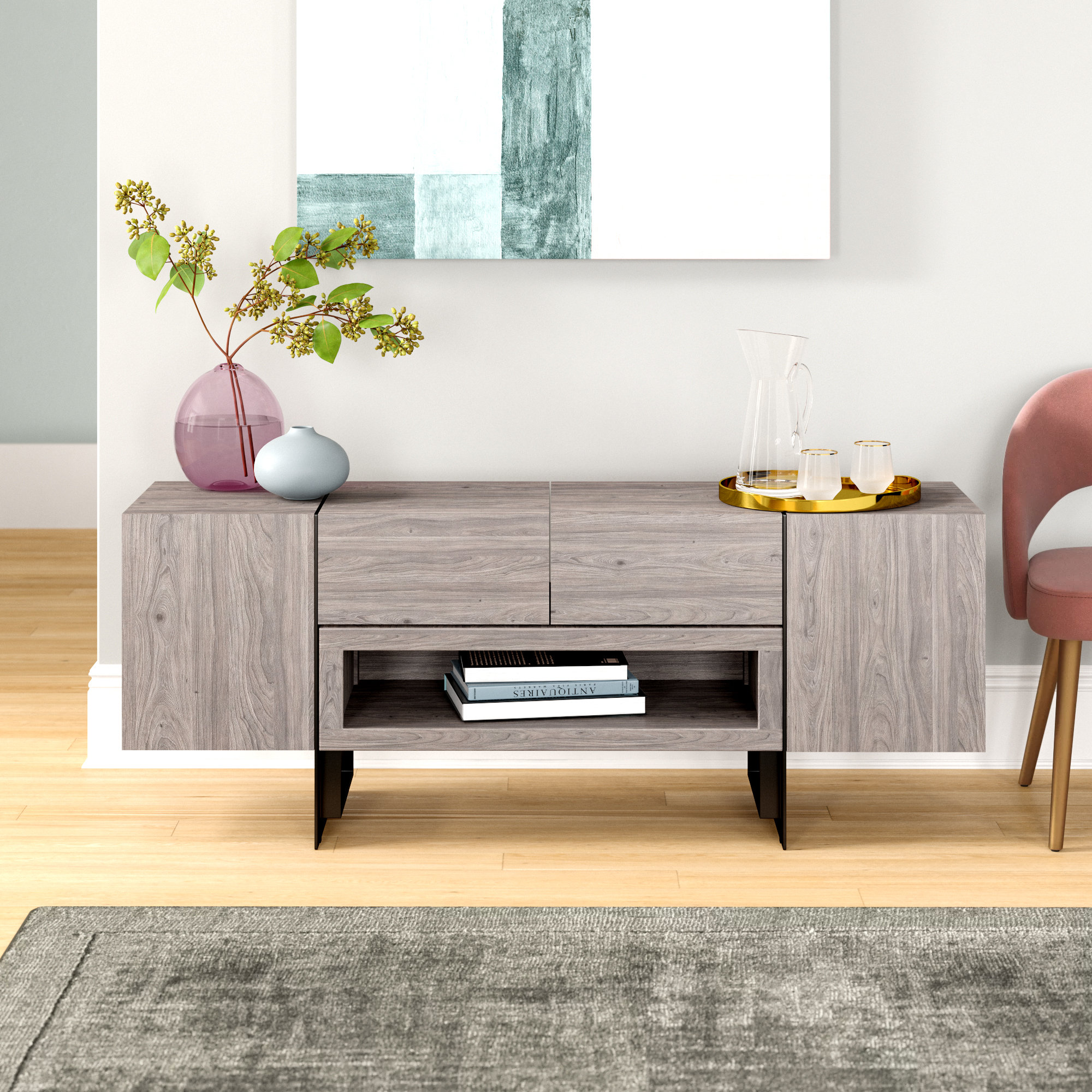 AllModern Sherman Solid Wood TV Stand for TVs up to 78" & Reviews ...