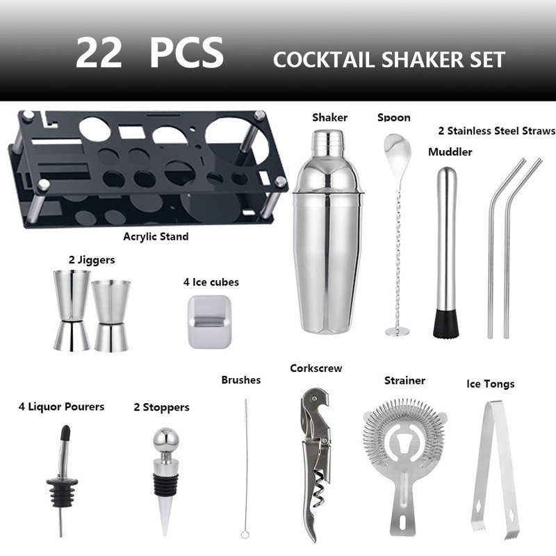 Prep & Savour Demetry Stainless Steel Bar Tool Set | Wayfair