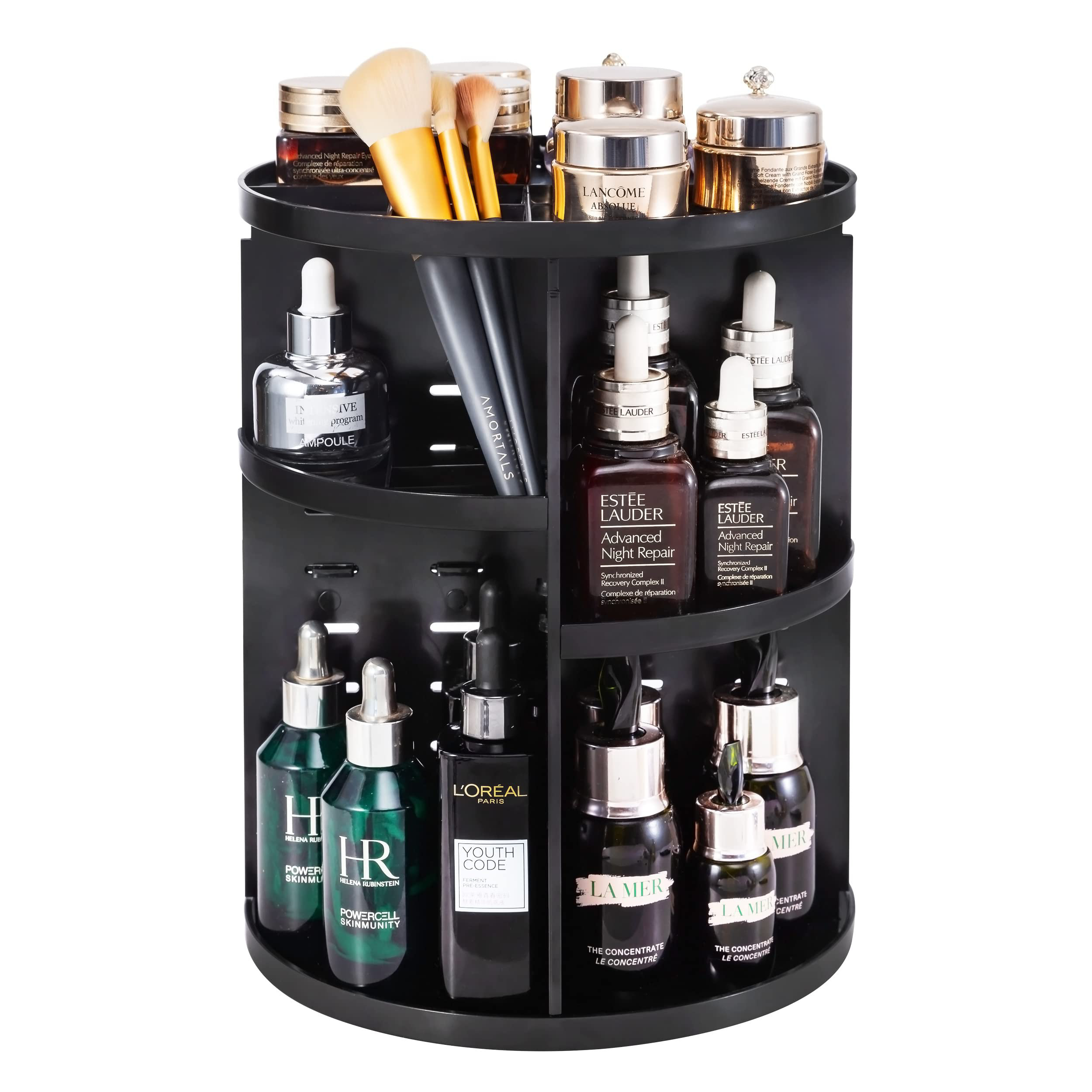 Prep & Savour 360 Rotating Makeup Organizer,DIY Adjustable Spinning ...