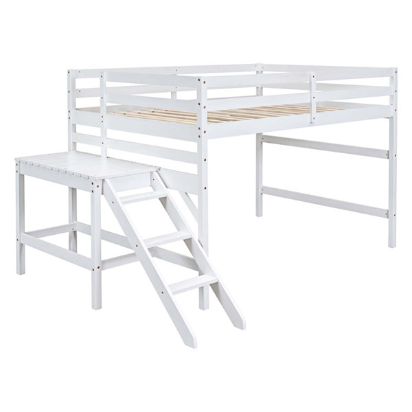Harriet Bee Jakeil Pine + Plywood Loft Bed Bed | Wayfair