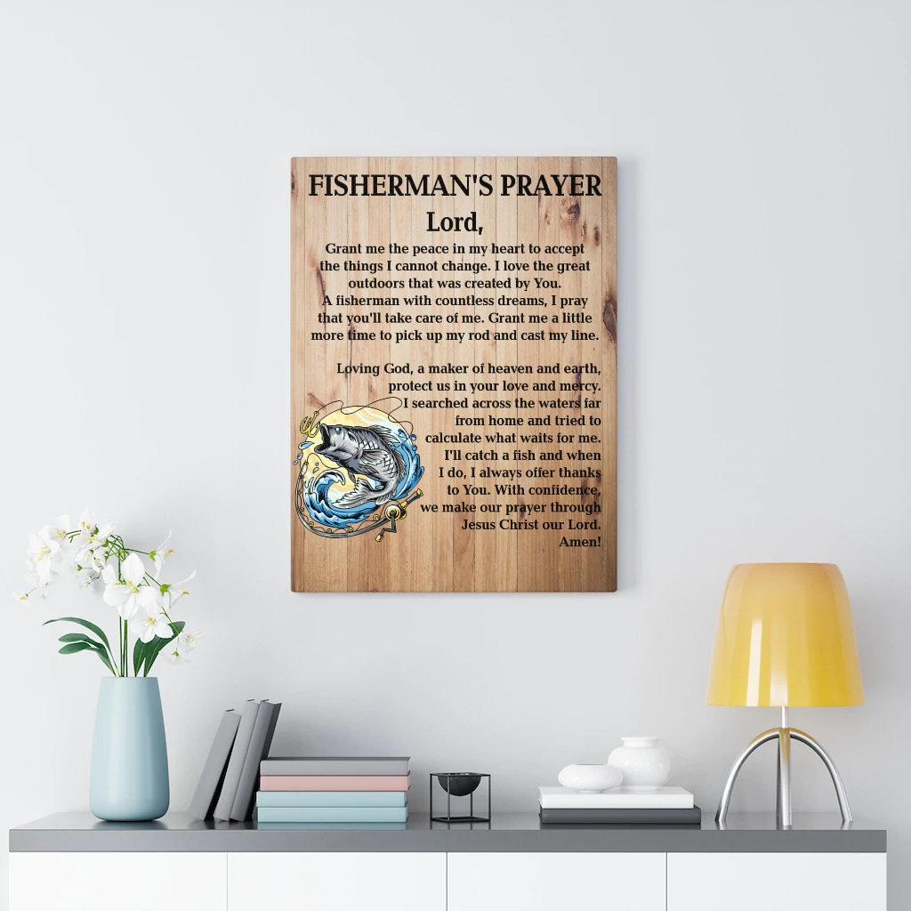 Trinx Fishing Prayer Catholic Canvas_304836 - Wayfair Canada
