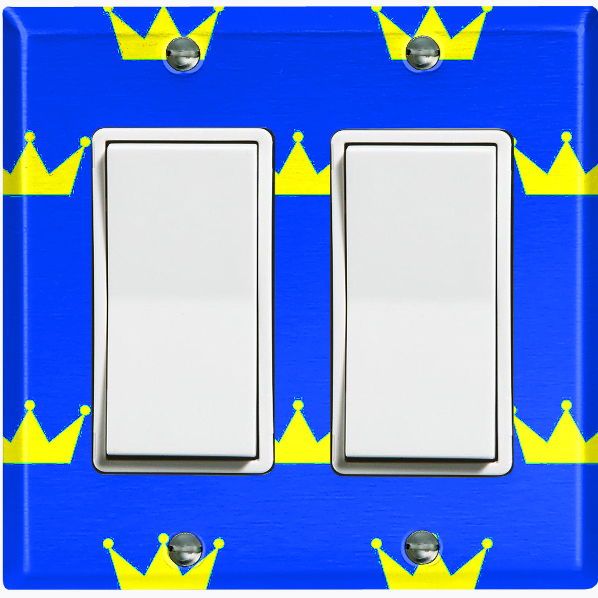 WorldAcc Yellow Crown Royal Blue Patterned 2 - Gang Rocker Standard ...