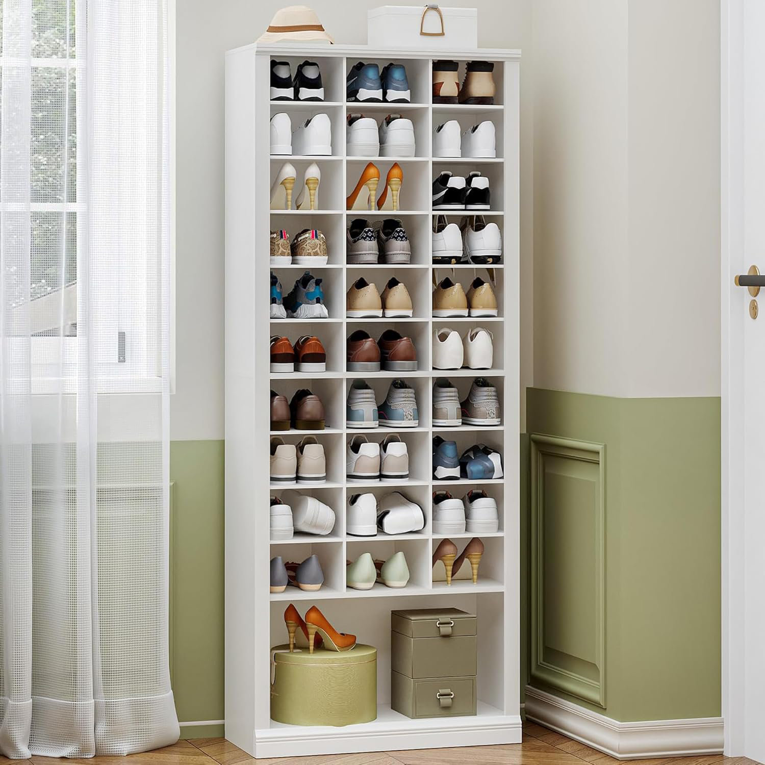 Lark Manor 11-Tier Widen Shoe Storage Cabinet, Free Standing Closet ...