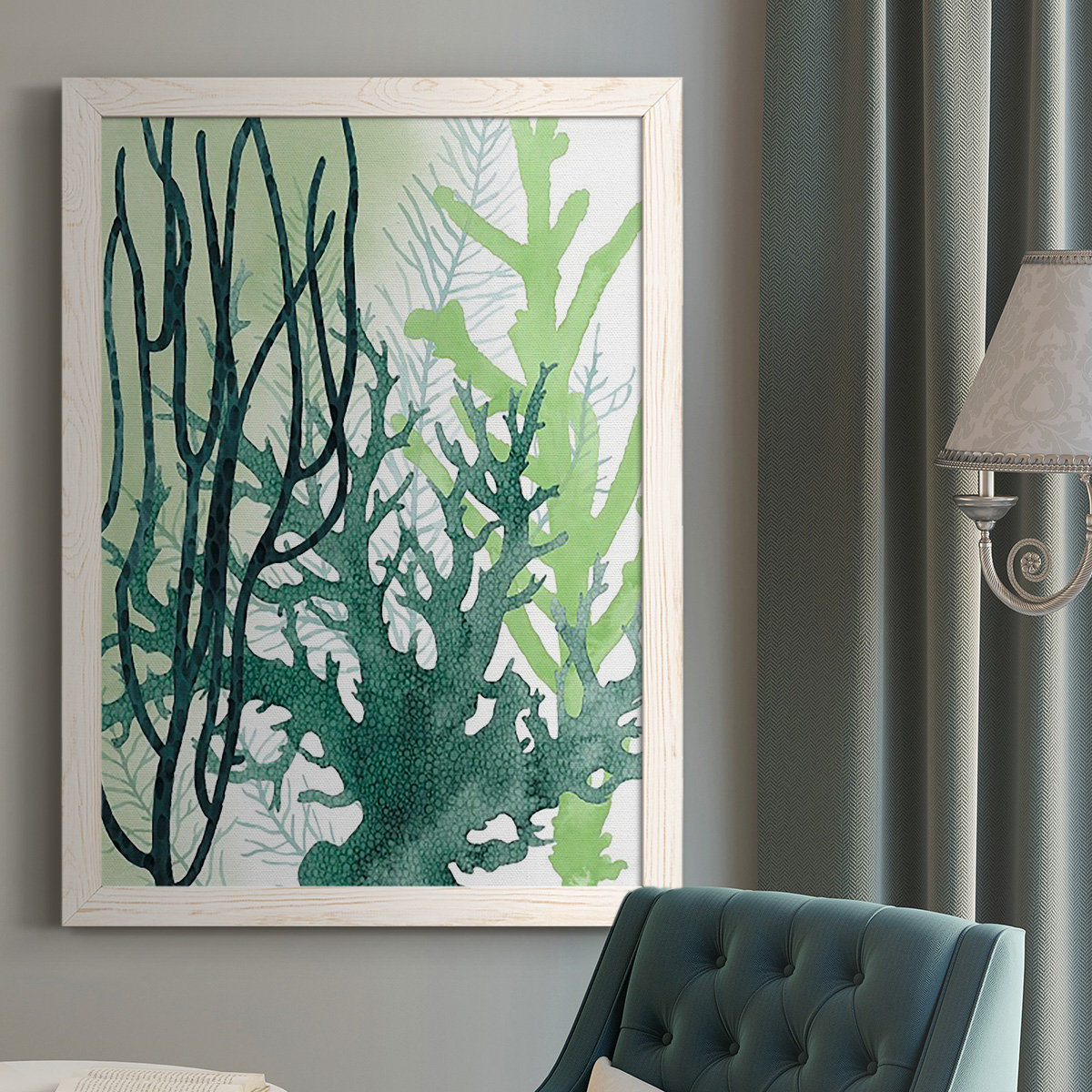 Dovecove Wilsonia Textured Coral II Framed On Canvas Print | Wayfair