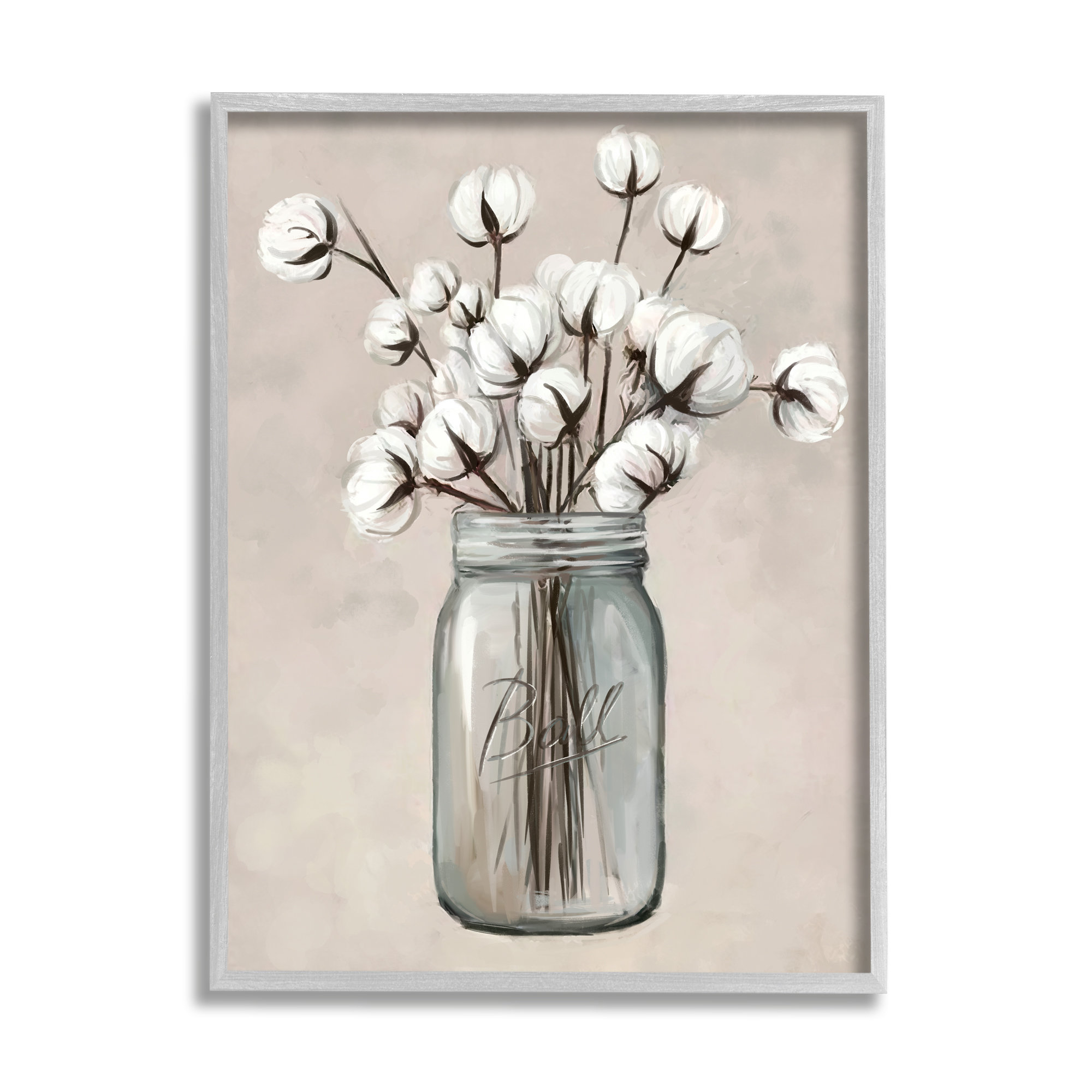 Stupell Industries Cotton Flower Jar Vase by Ziwei Li | Wayfair