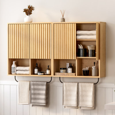 Rebrilliant Fluted Bathroom Wall Cabinet - Wayfair Canada