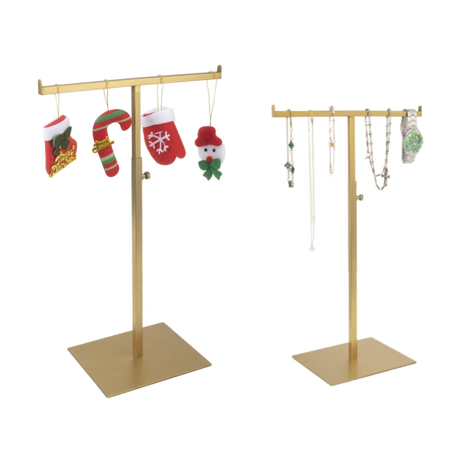 Rebrilliant Titanium Gold Jewelry Display Stand - 2 Packs Adjustable ...