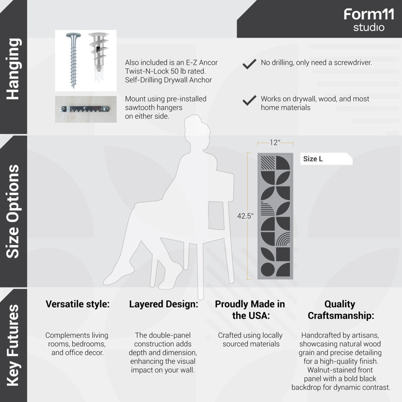 Lark Manor™ Geometric Patterns Wood Wall Decor | Wayfair