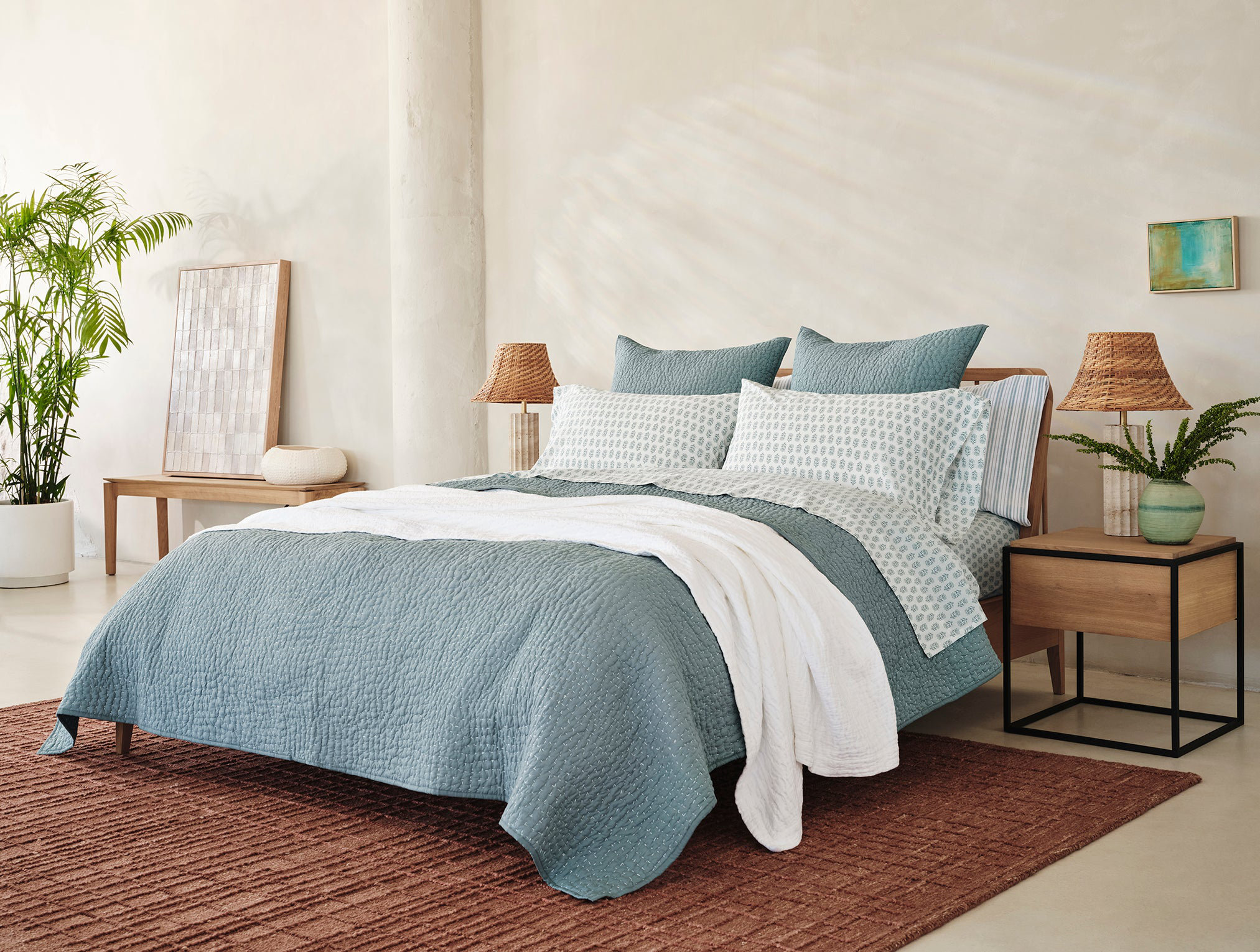 Coyuchi Pebbled Handstitched Organic Quilt & Reviews | Perigold