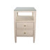 WorldsAway Roscoe Glass Top 2 - Drawer End Table | Wayfair