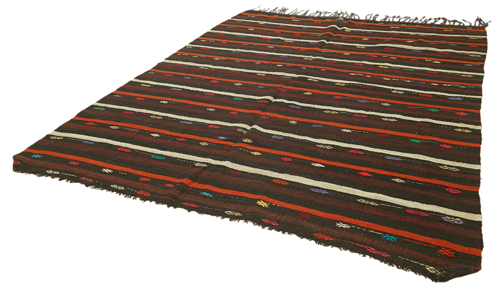Bungalow Rose Licette Kilim Brown Licette Wool Handmade Area Rug ...