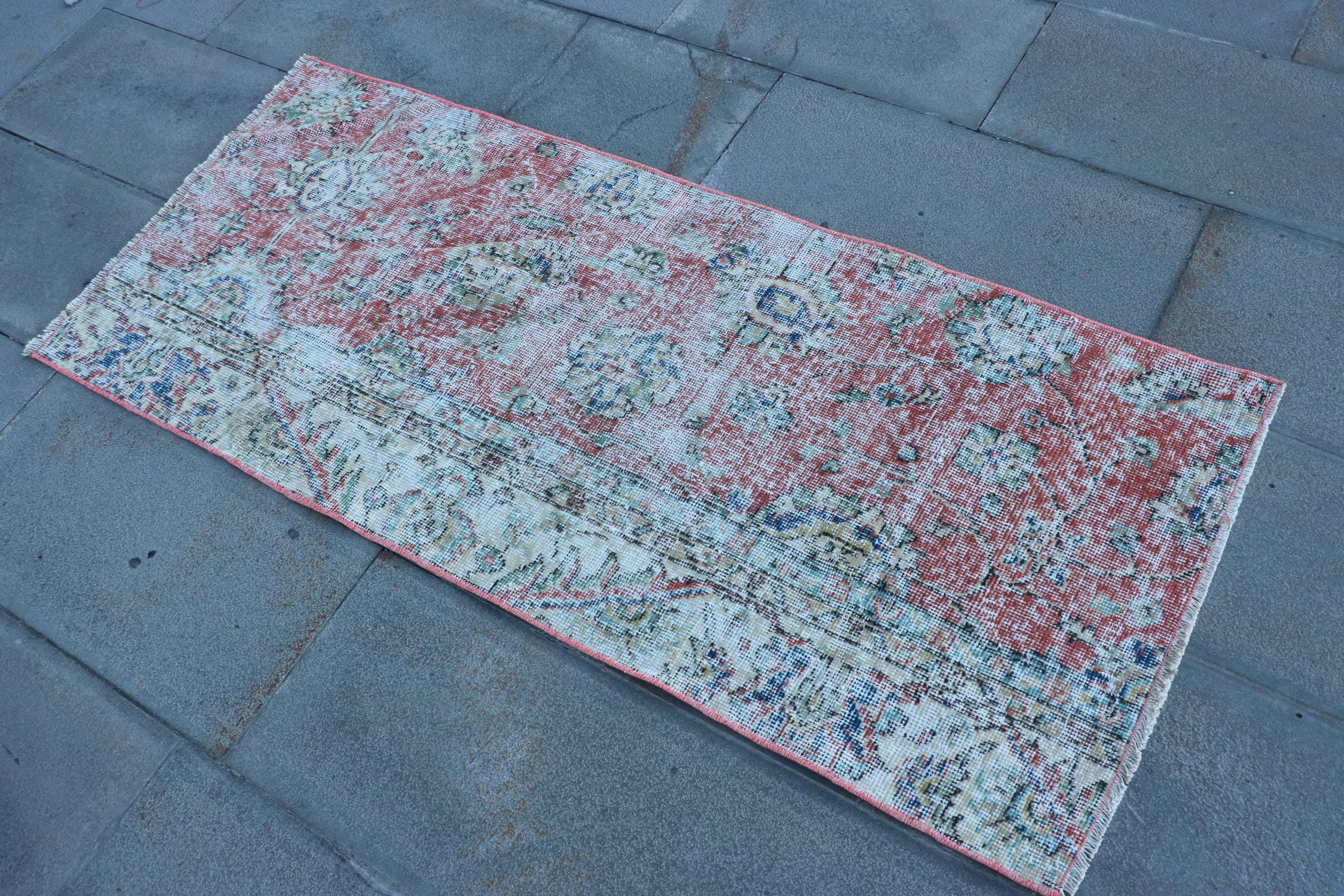 Bungalow Rose Vintage Turkish Anatolian Small Wool Area Rug in Rich Red ...