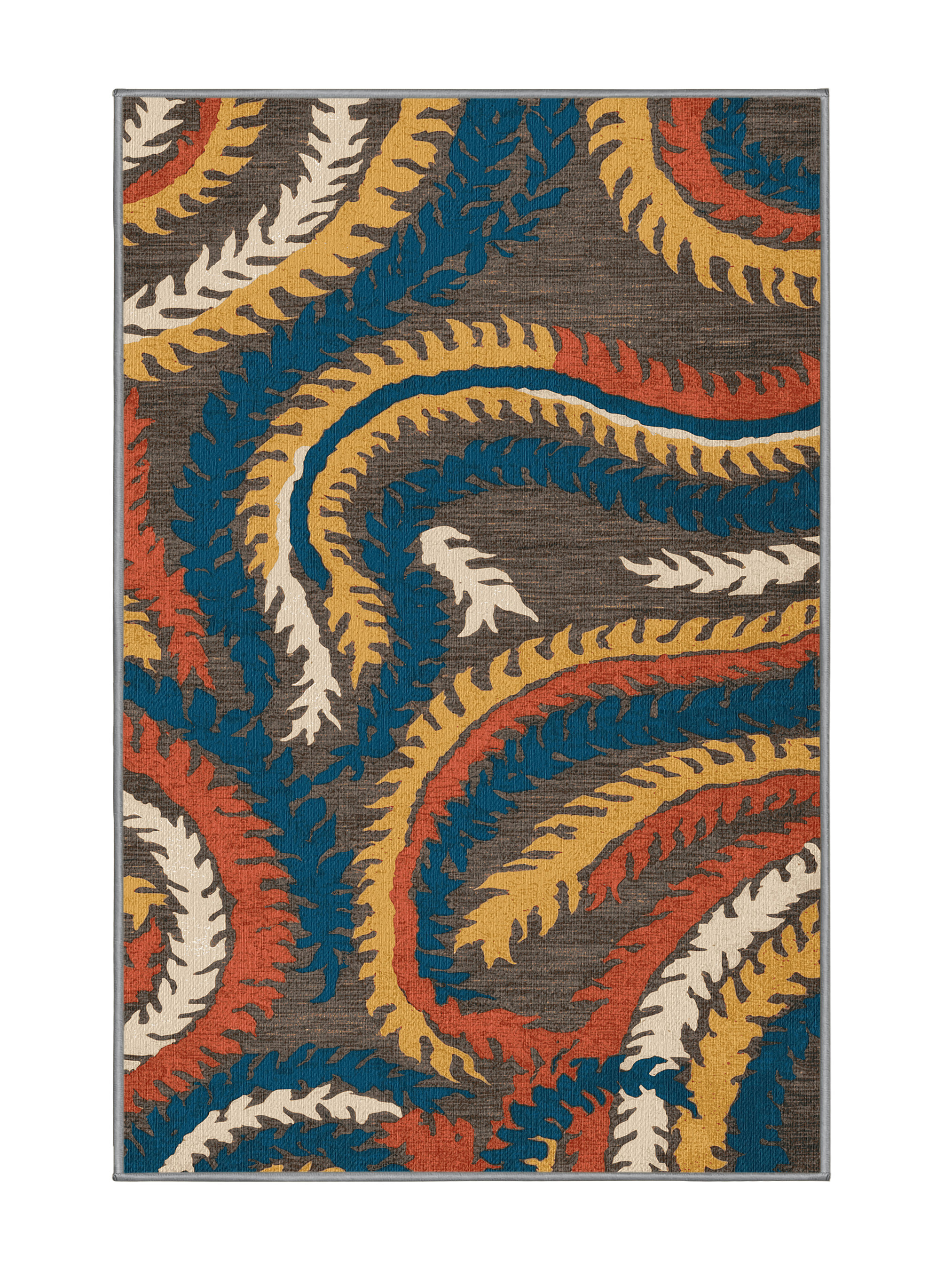 One Allium Way® Washable Modern Lei Patterns Hawaiian Area Rug | Wayfair