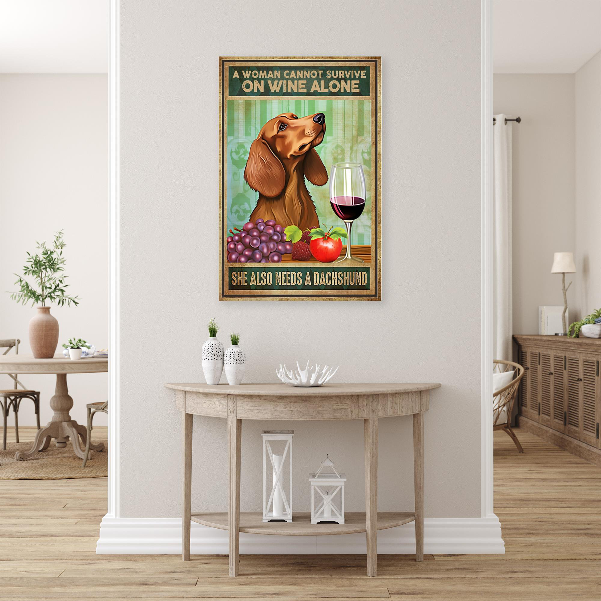 Trinx Issie She Also Needs A Dachshund 2 - 1 Piece Rectangle Graphic ...