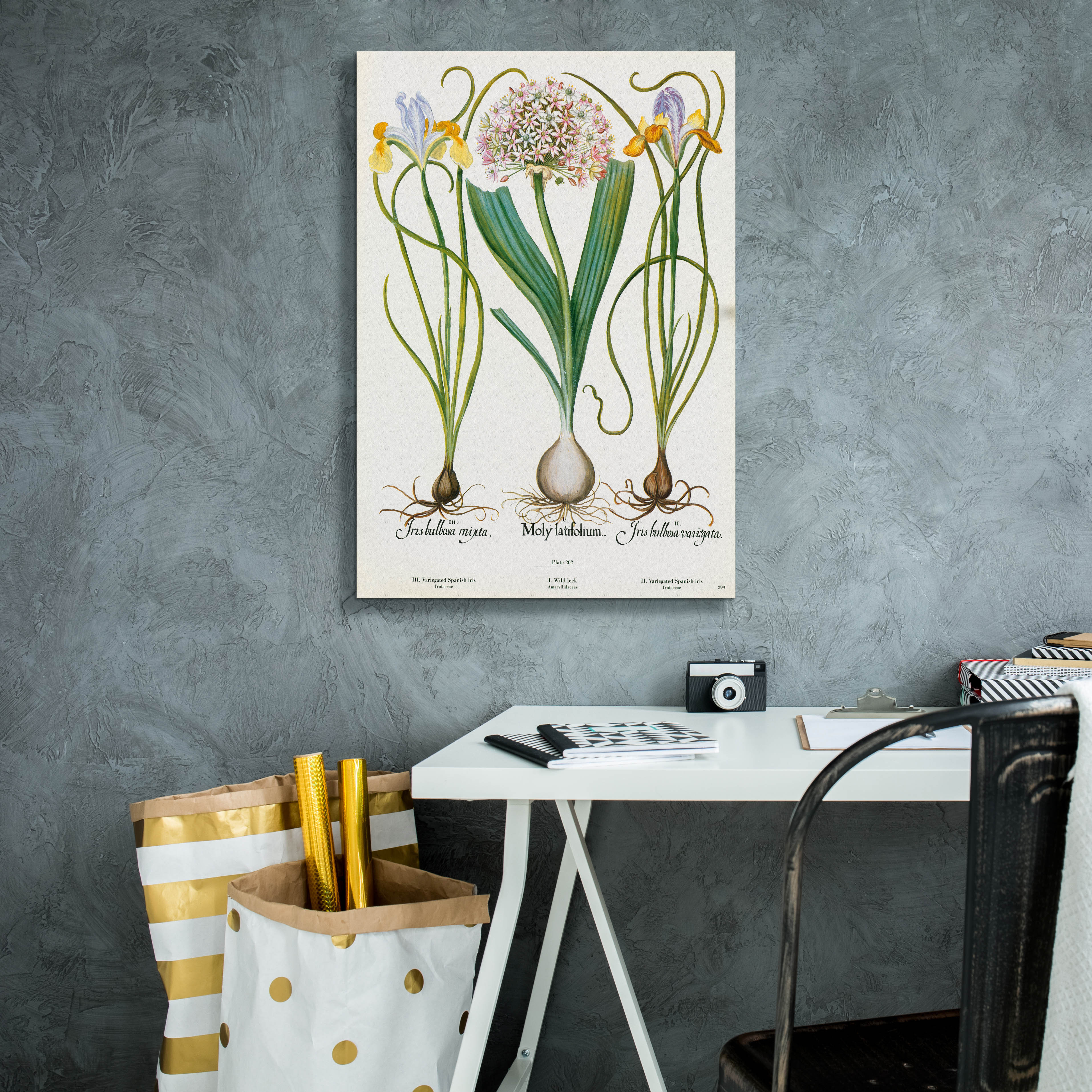Epic Graffiti 'Iris And Allium' by Art Licensing Studio Canvas Wall Art ...