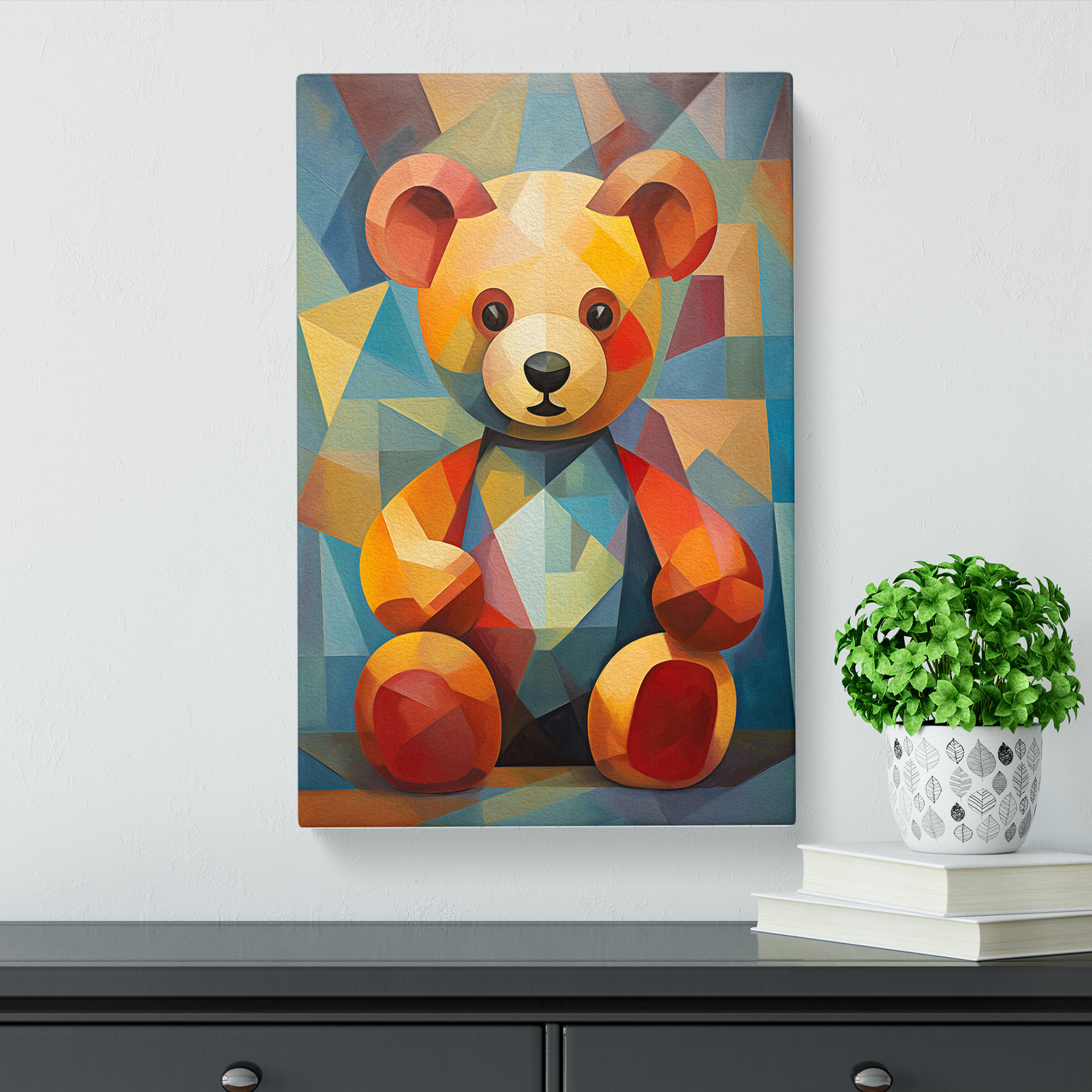 17 Stories Teddy Bear Cubism - Print | Wayfair.co.uk