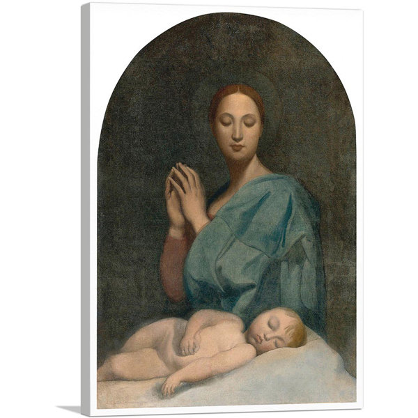 ARTCANVAS The Virgin With The Sleeping Infant Jesus On Canvas by Jean ...