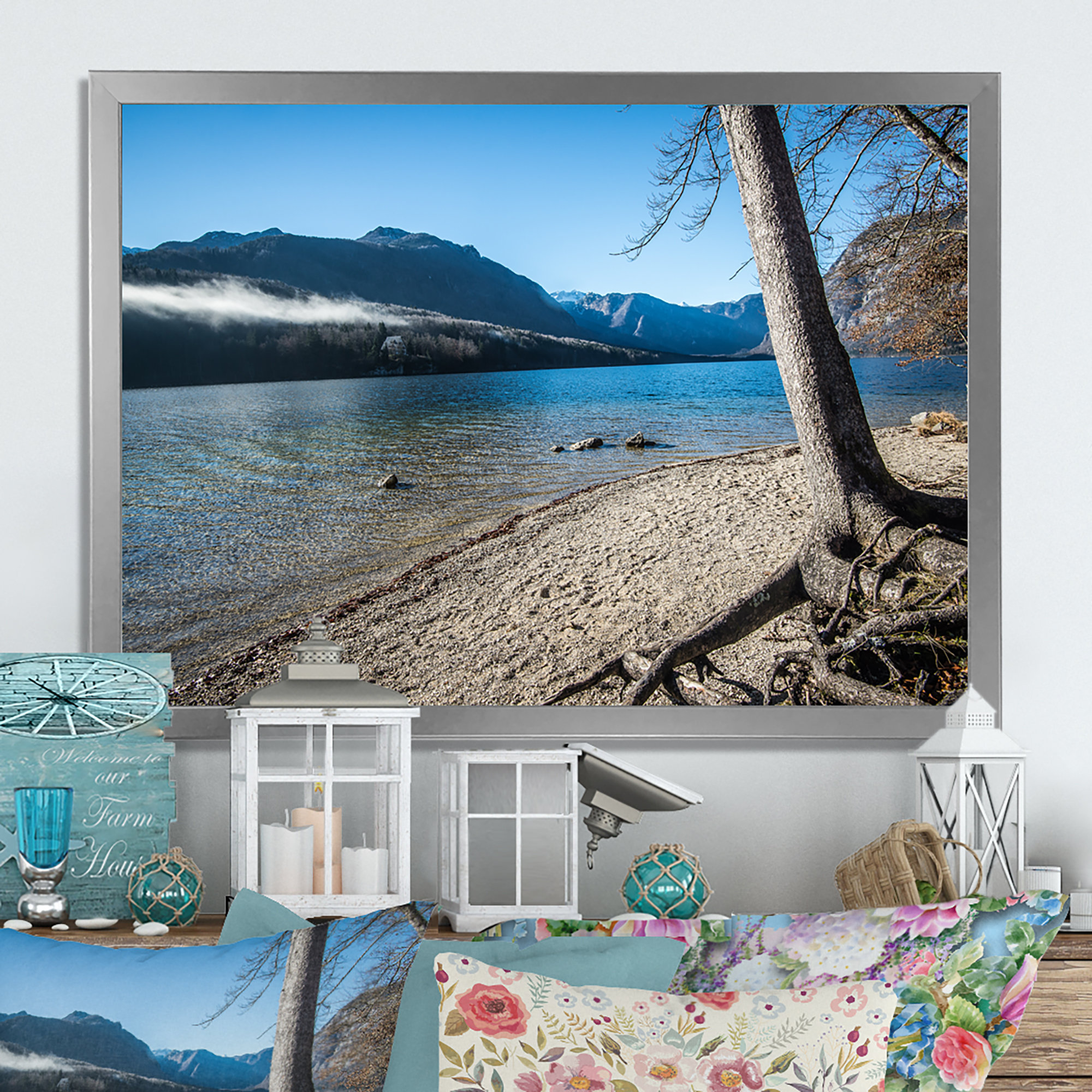 Millwood Pines Beautiful Bohinj Lake Landscape - Picture Frame Print on ...