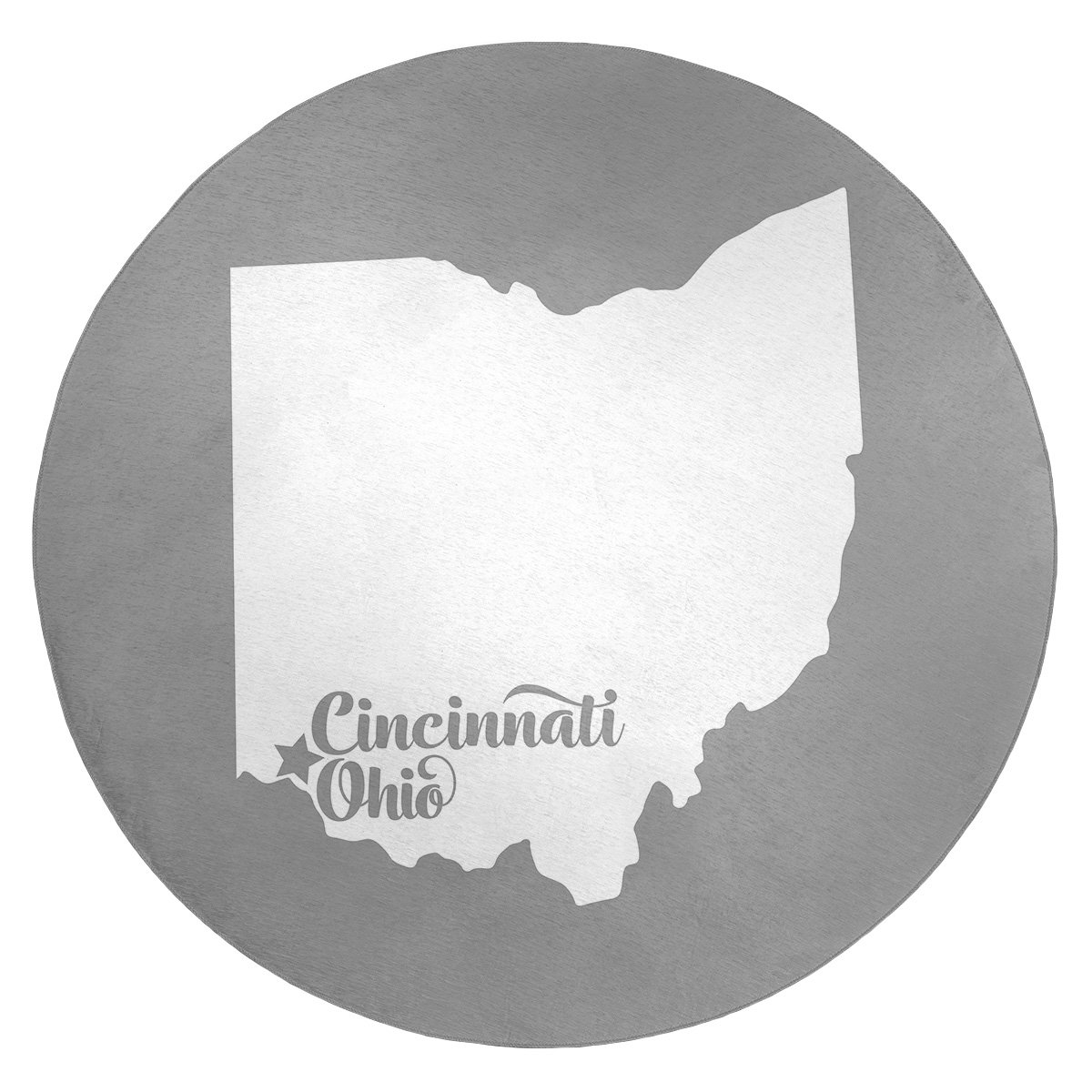 East Urban Home Cincinnati Ohio Poly Chenille Rug | Wayfair