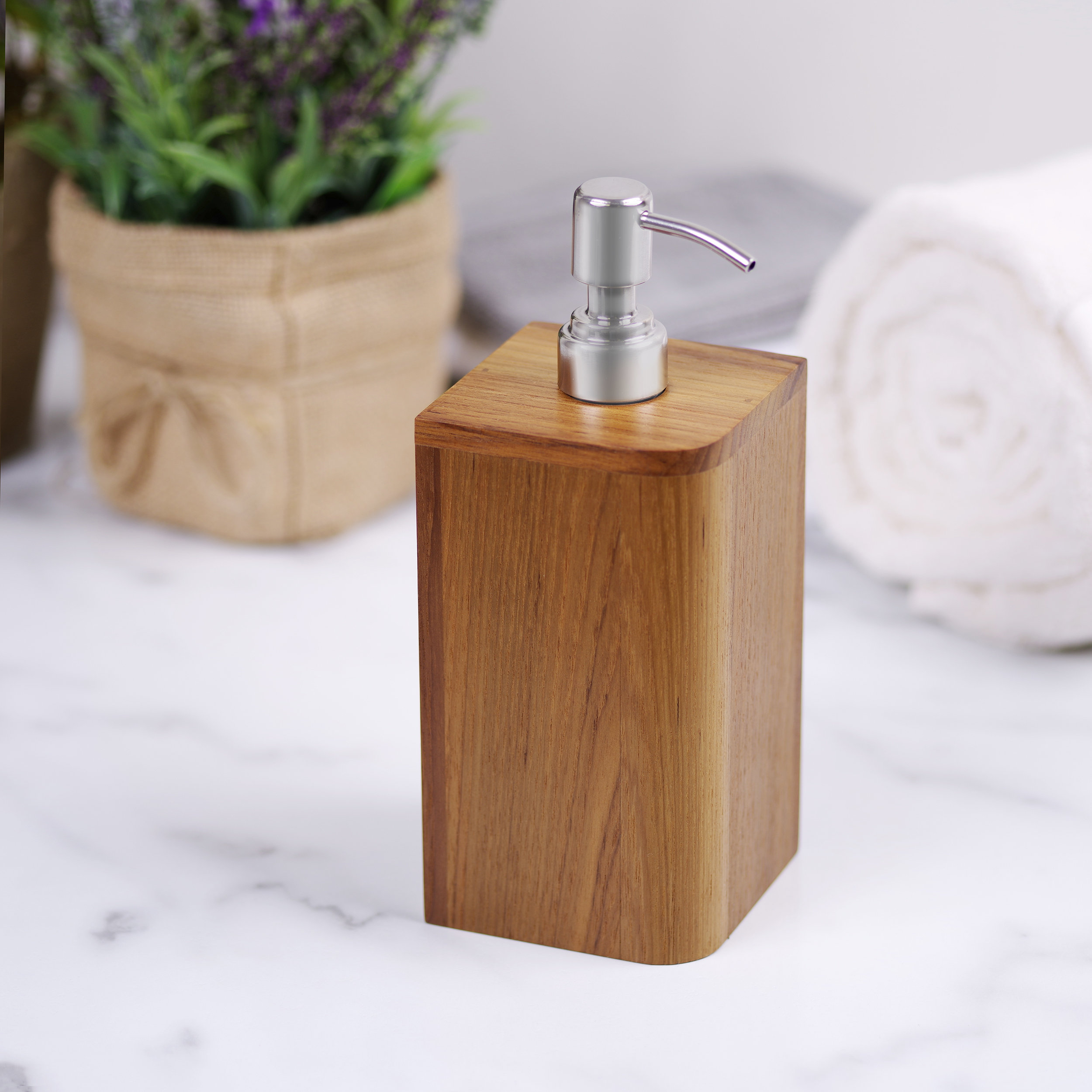 Latitude Run® Teak Designer Soap Dispenser | Wayfair