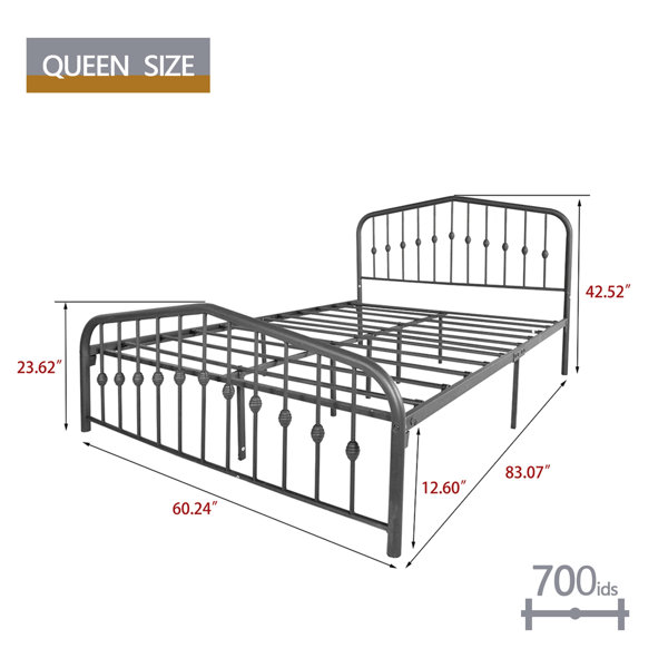 Red Barrel Studio® Aalderk Metal Bed & Reviews | Wayfair