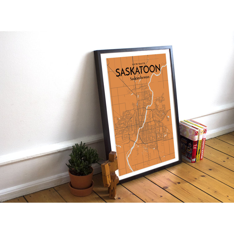 OurPoster.com Saskatoon City Map On Paper Print - Wayfair Canada
