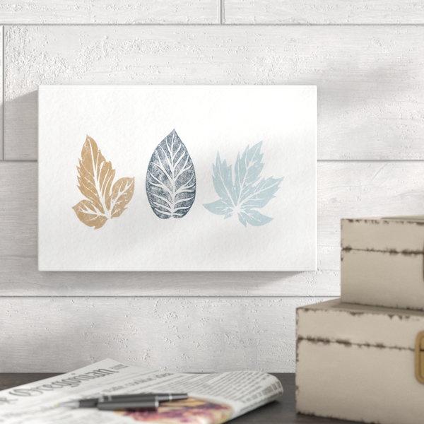 Red Barrel Studio® Leaf Stamps with Textured Paper - Print on Canvas ...